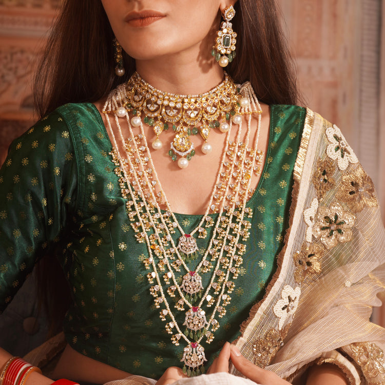 Explore Exquisite 22KT Polki Gold Jadau Jewellery – Tyaani Jewellery LLP