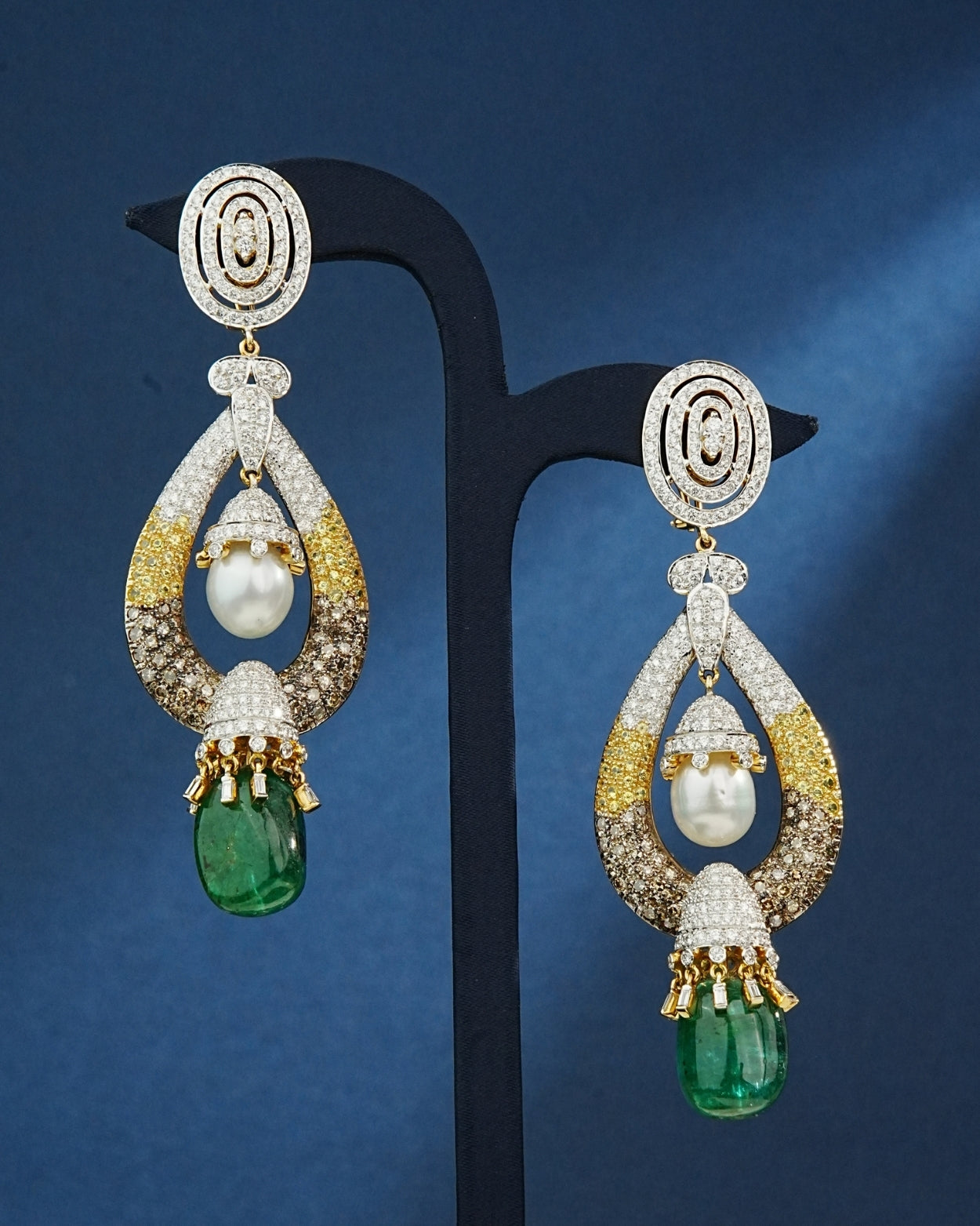 Makya Diamond Long Earrings – Tyaani Jewellery Private Limited