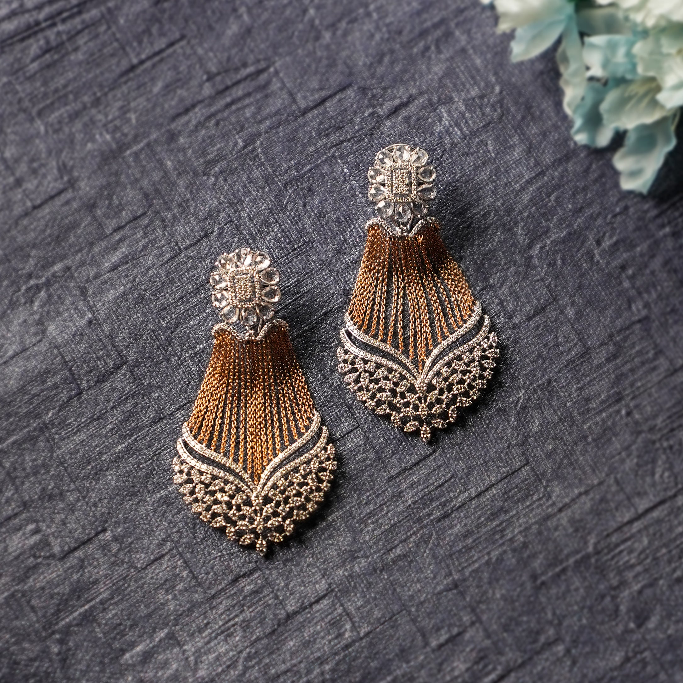 Diamond Long Earrings – Tyaani Jewellery Private Limited