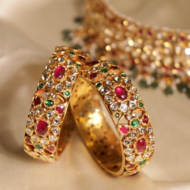 Explore Exquisite 22KT Gold Polki Jadau Jewellery – Tyaani Jewellery LLP