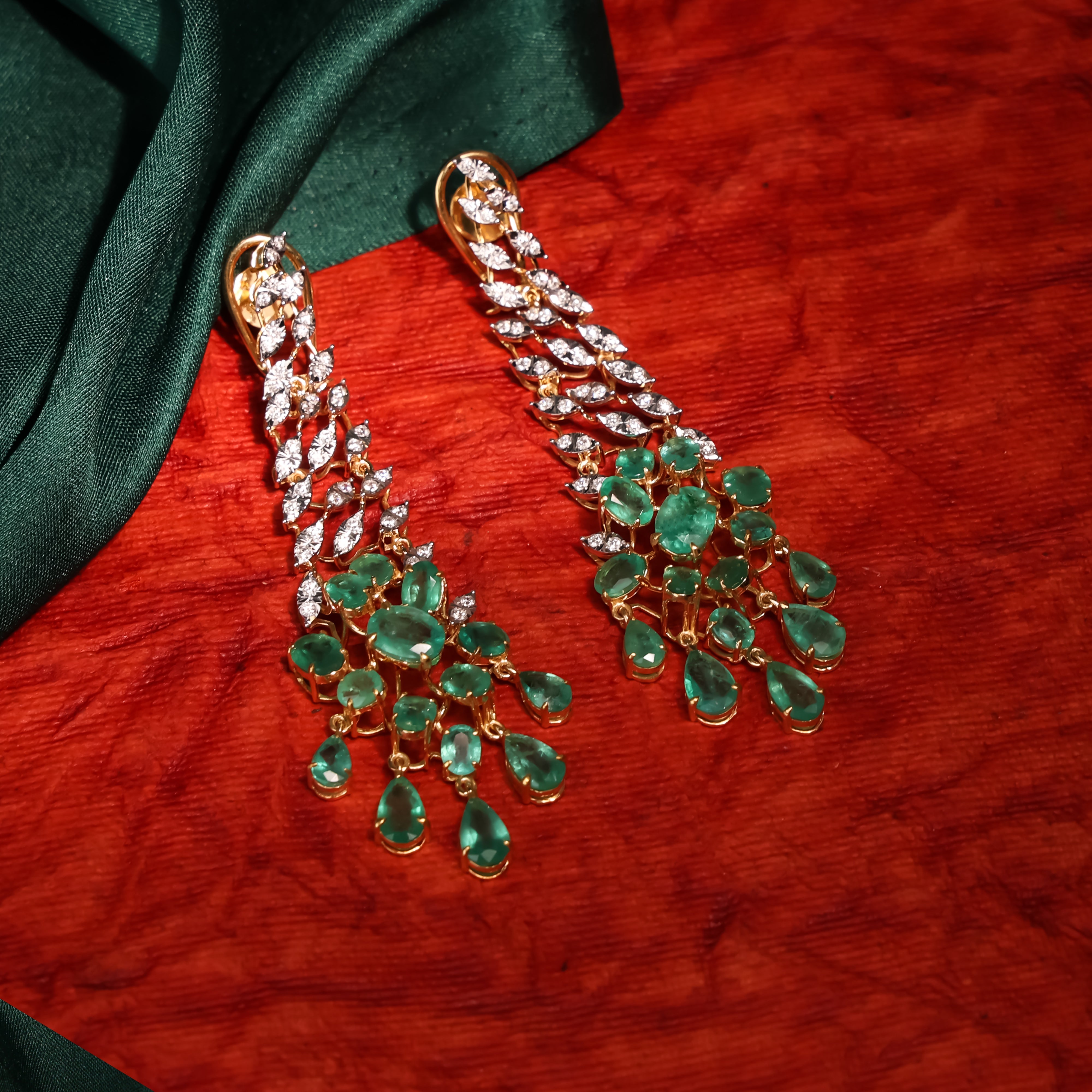 Diamond Long Earrings – Tyaani Jewellery Private Limited