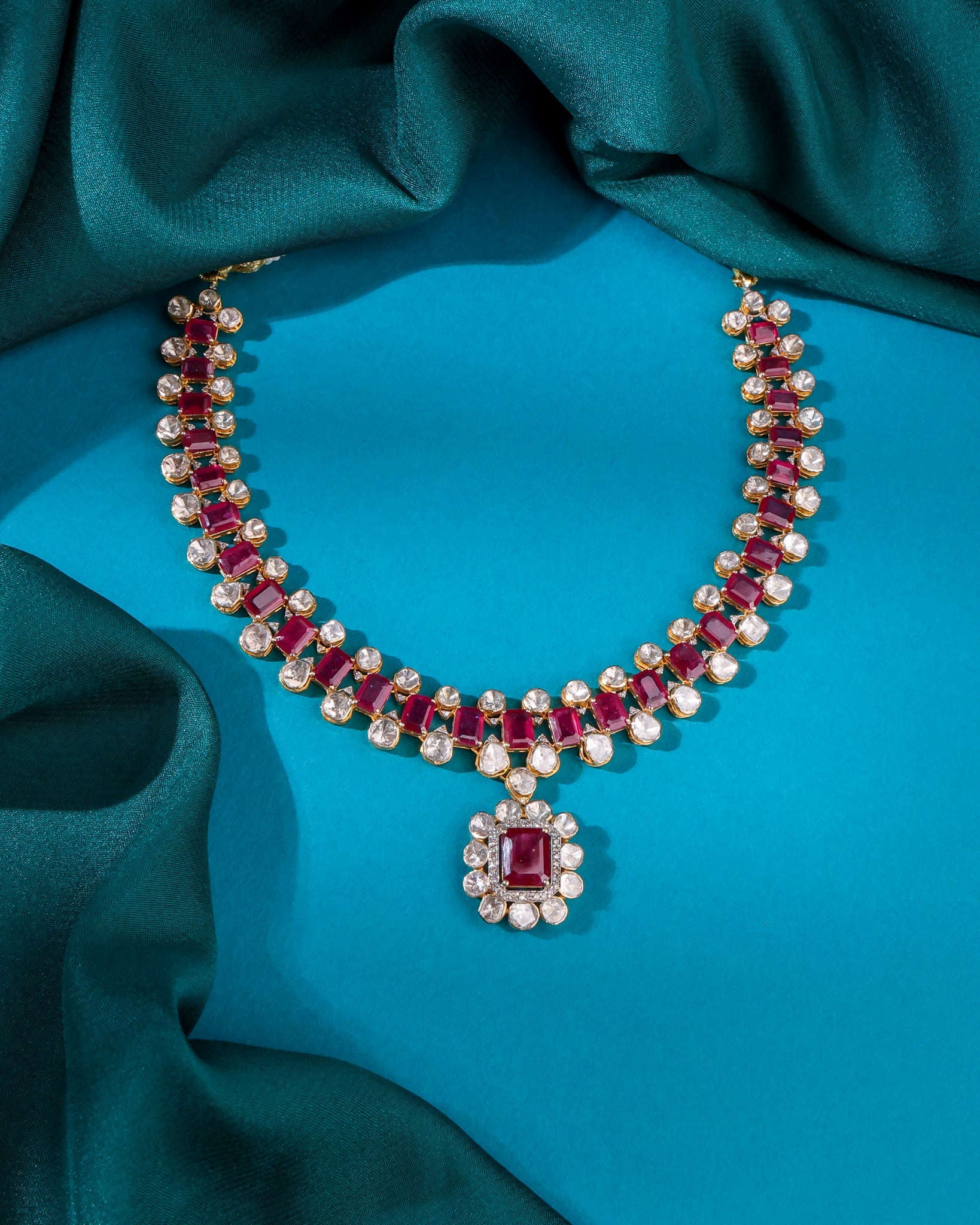 Saba Polki And Diamond Necklace – Tyaani Jewellery Private Limited