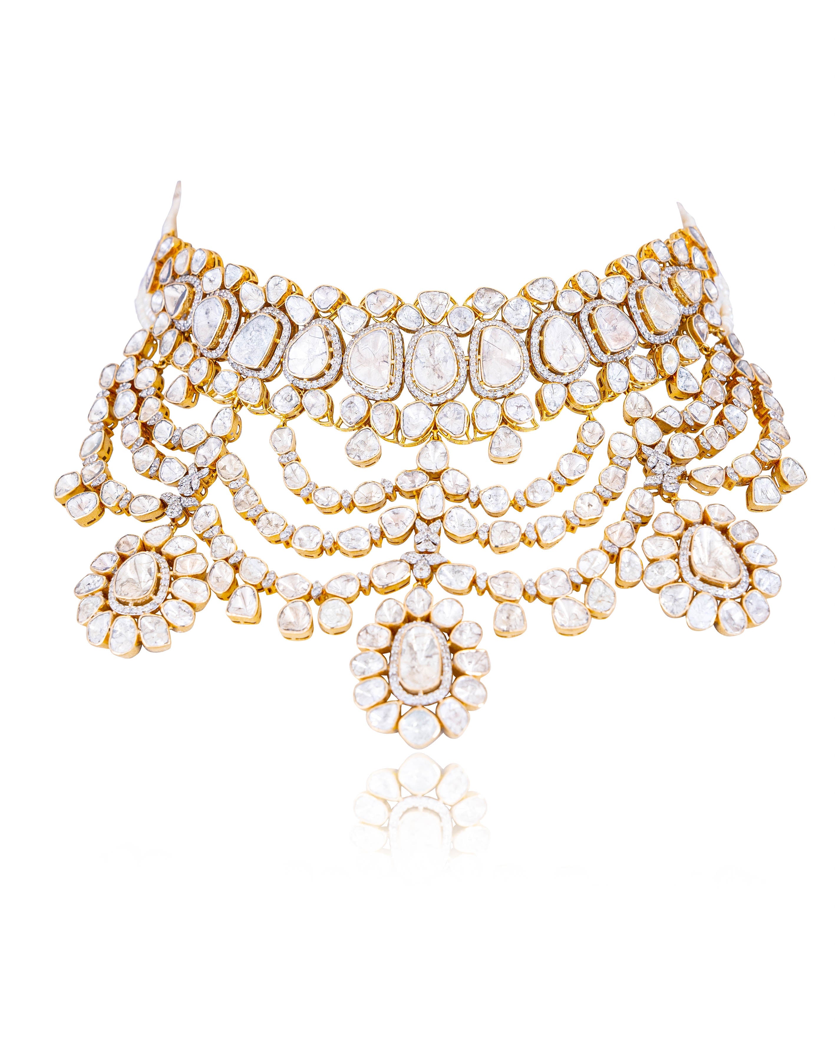 Kausha Polki And Diamond Long Necklace – Tyaani Jewellery LLP