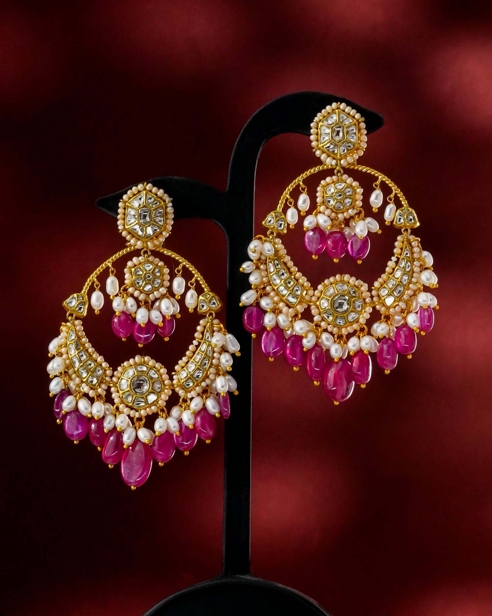 Zarin Polki Chandbalis – Tyaani Jewellery Private Limited