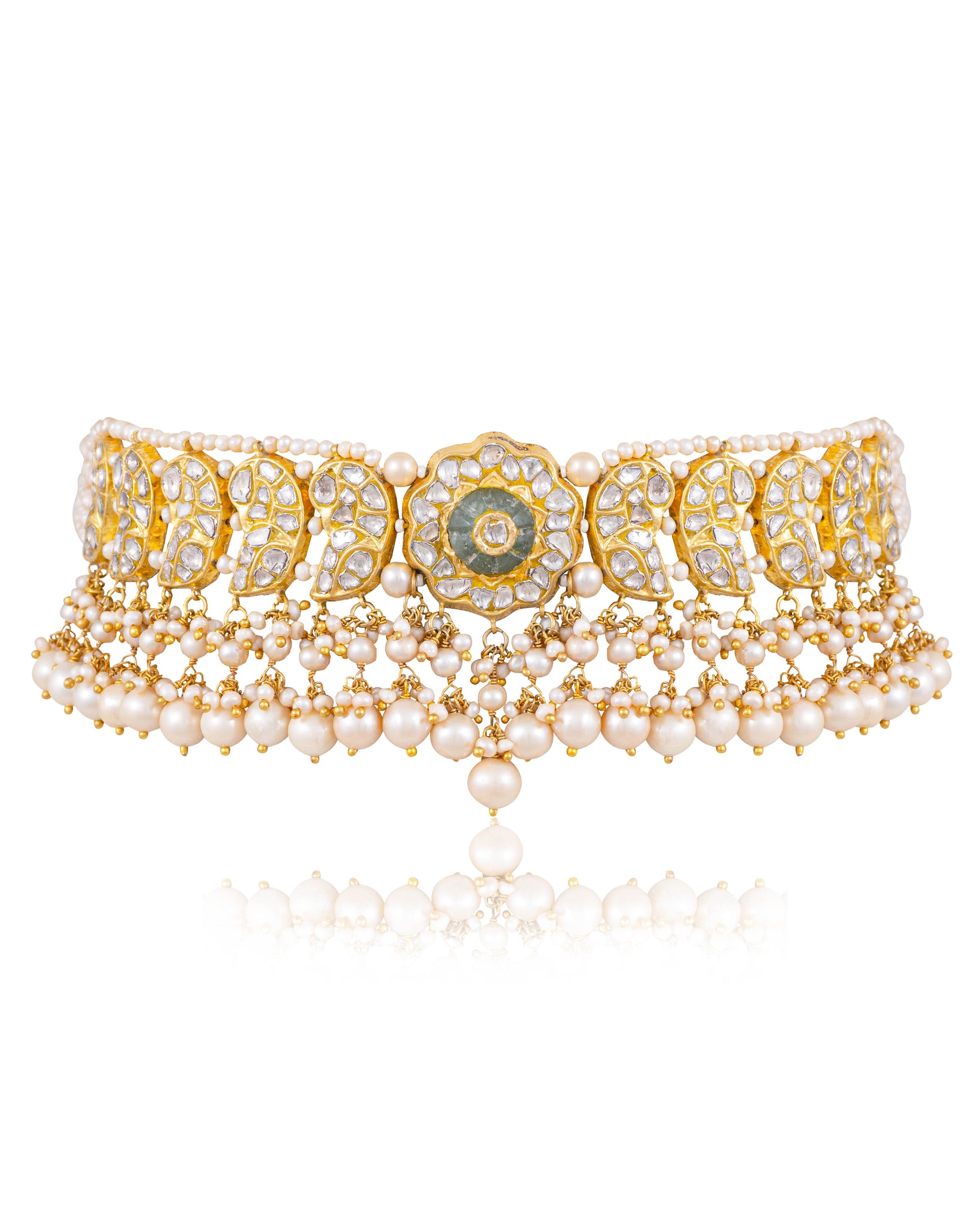 Namiya Choker And Swashi Tops Polki Set – Tyaani Jewellery Private Limited