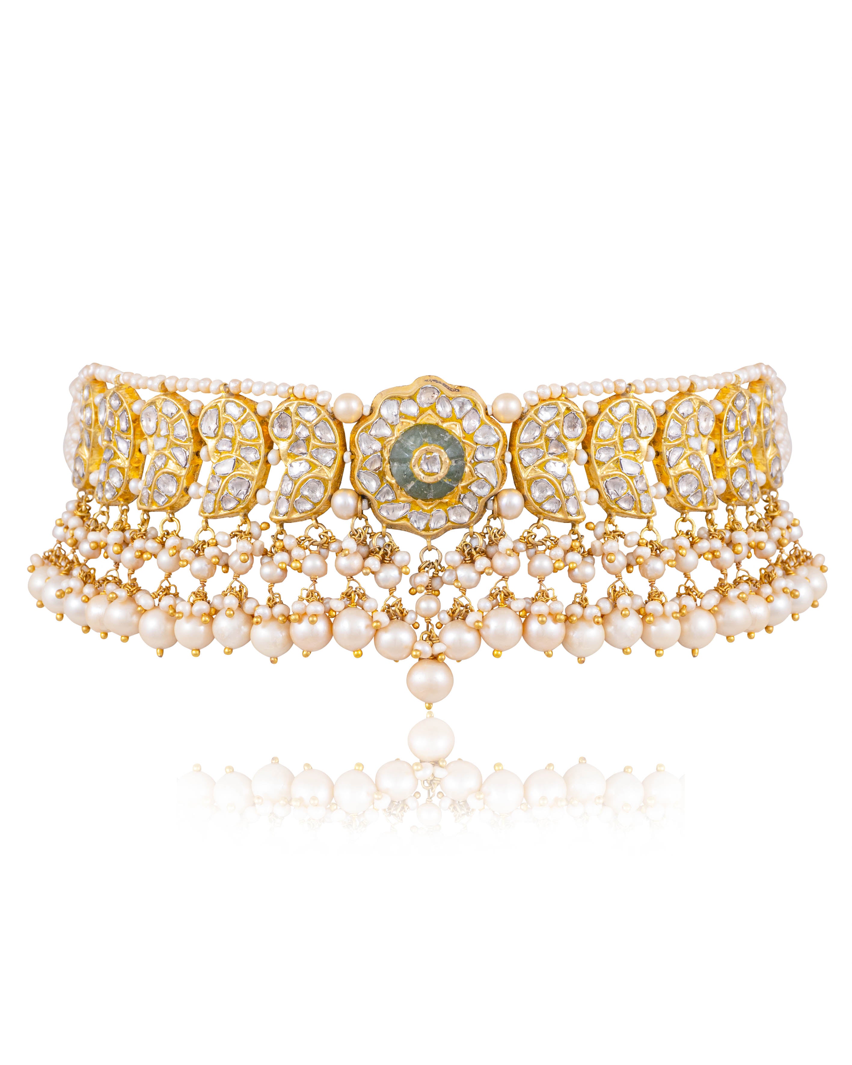 Namiya Choker And Swashi Tops Polki Set – Tyaani Jewellery Private Limited