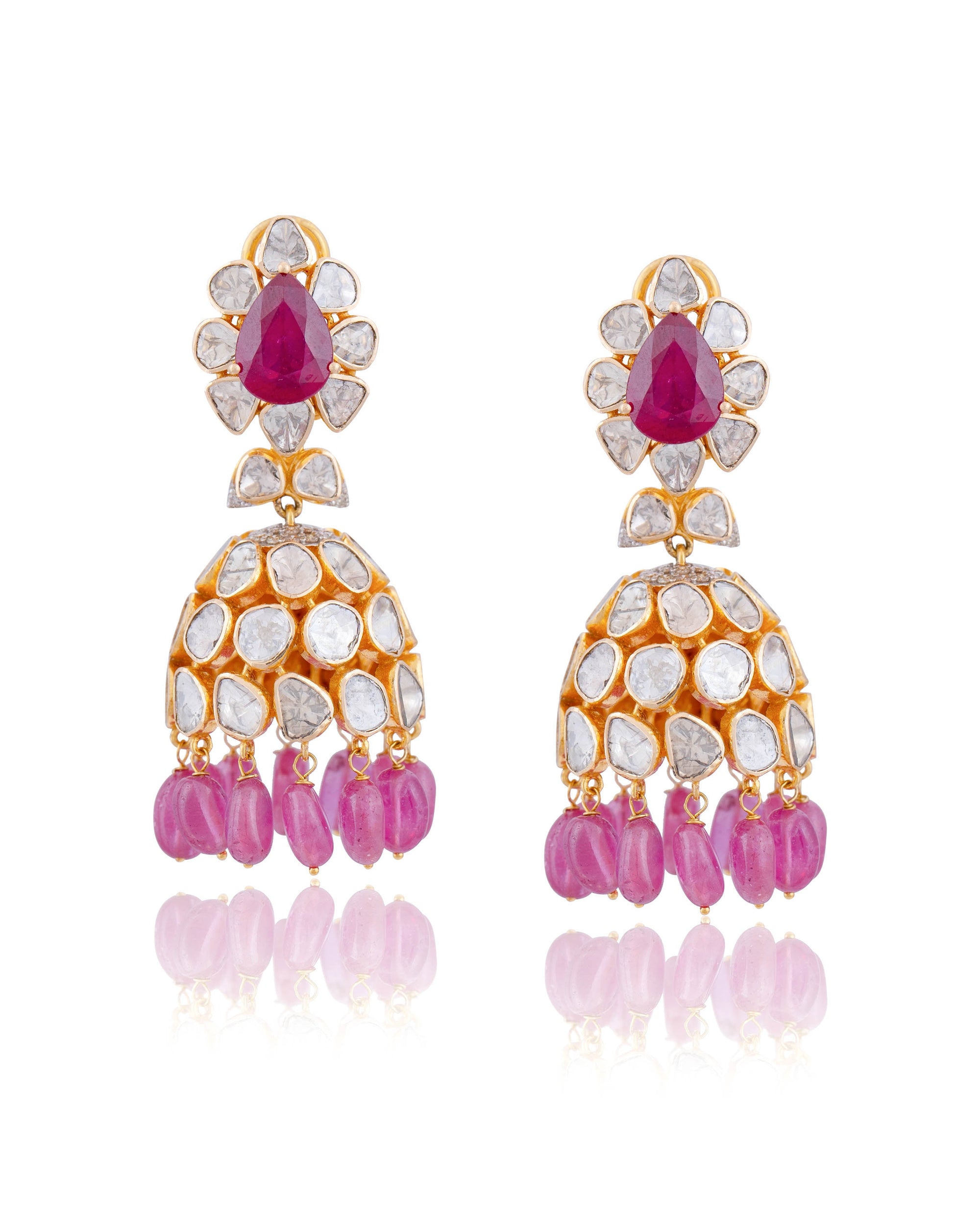 Riddhi Polki And Diamond Jhumkas – Tyaani Jewellery LLP
