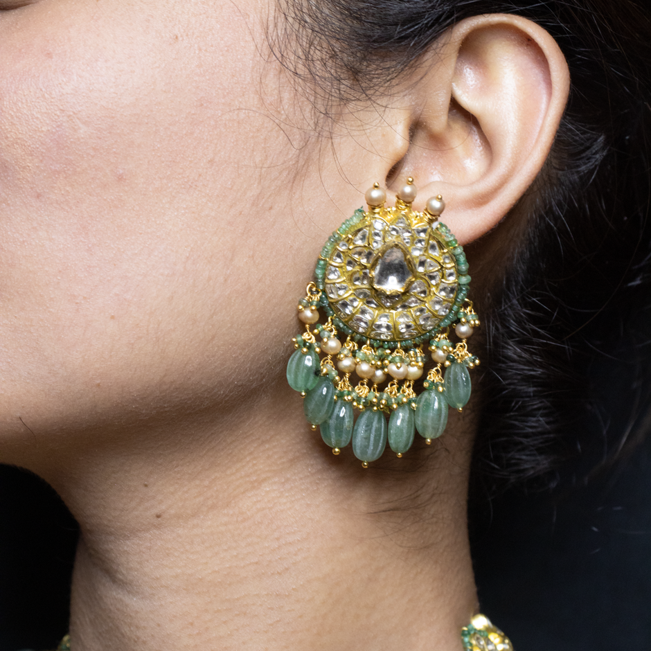 Shop Polki Tops & Studs | Earrings Collection | Tyaani – Tyaani ...