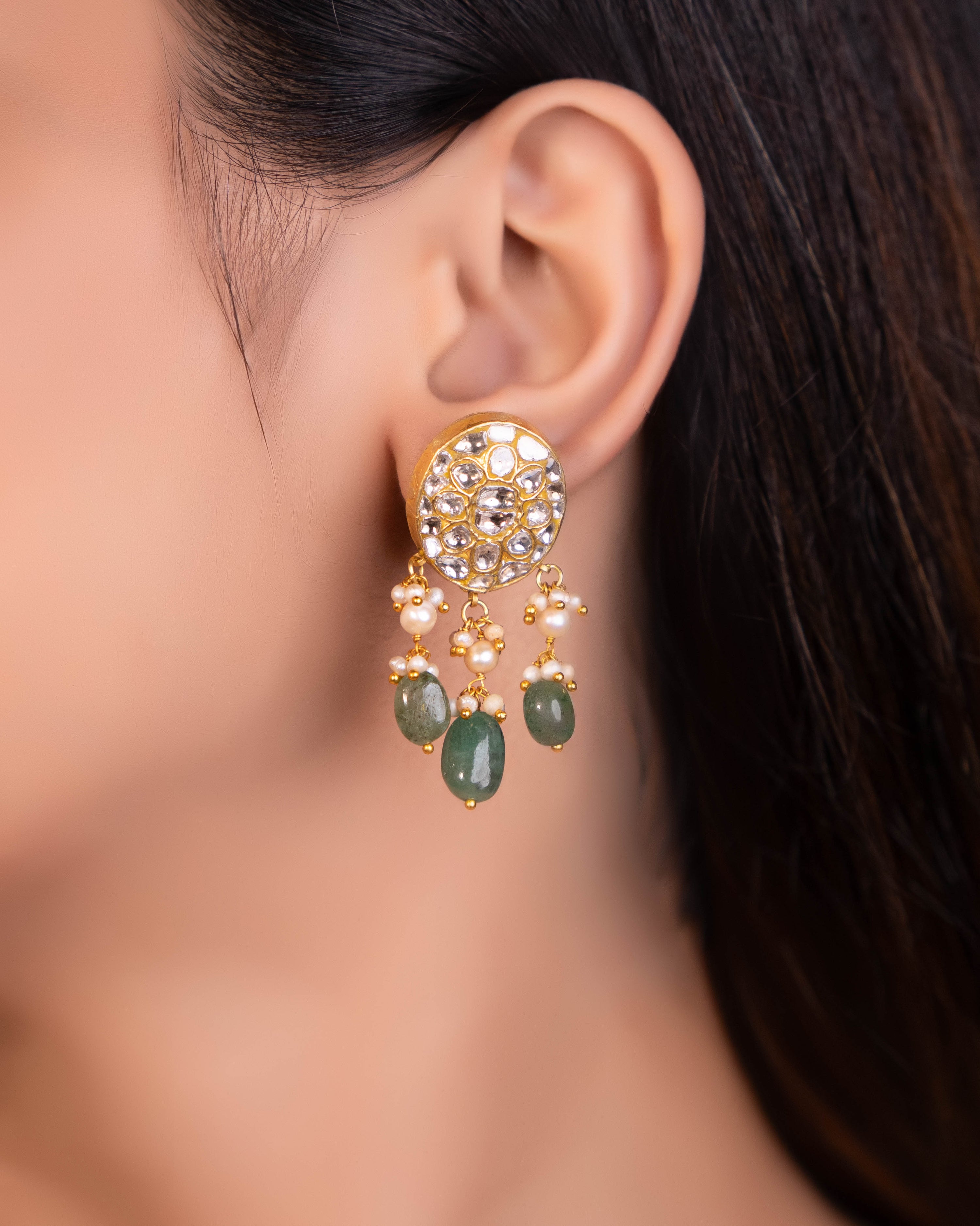 Phalak Necklace And Nishta Tops Polki Set – Tyaani Jewellery LLP